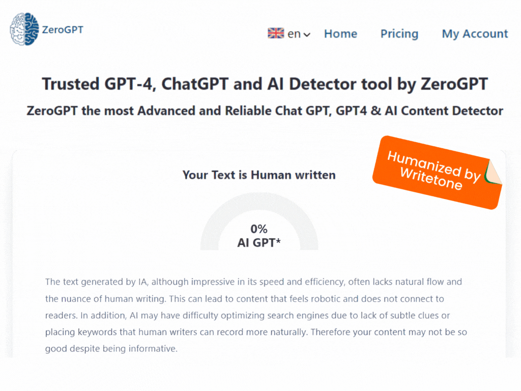 Writetone HumanGPT | AI Powered | HumanGPT